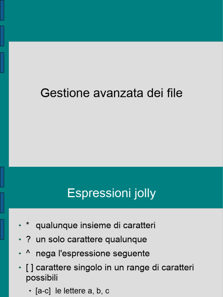 04-Gestione File | PDF | Unix Software | Computer Programming