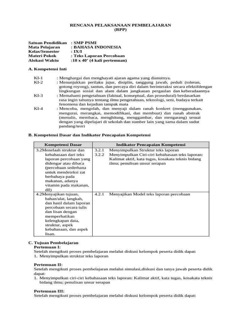 Bab-2 RPP K13 Bindo | PDF