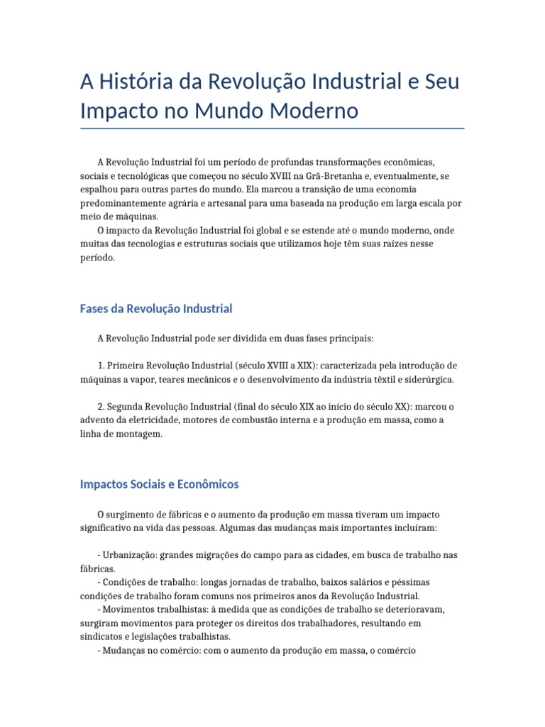 Revolucao Industrial | PDF