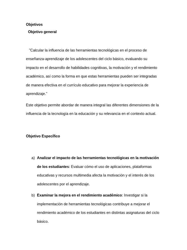 Objetivos | PDF