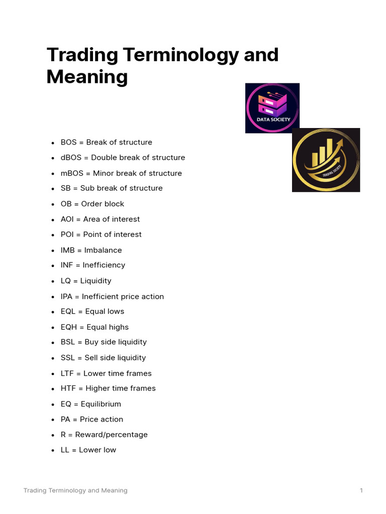 Lexique Trading | PDF