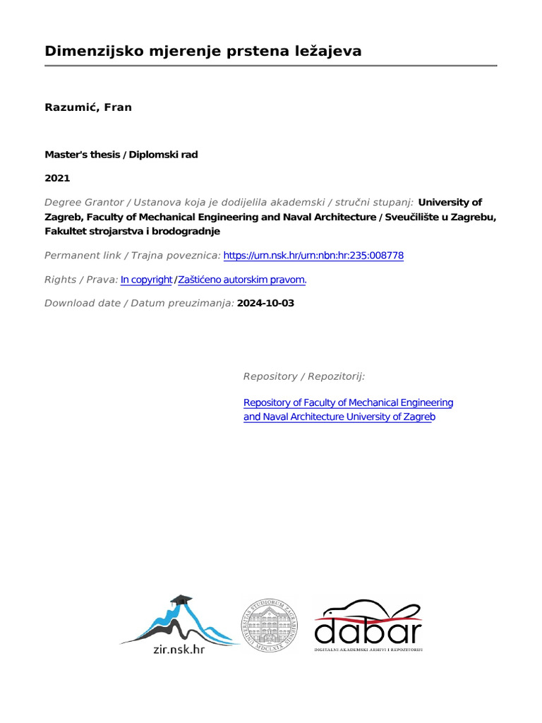 Razumic 2021 Diplomski | PDF