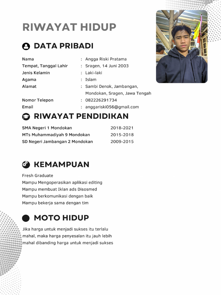 CV Angga Riski | PDF
