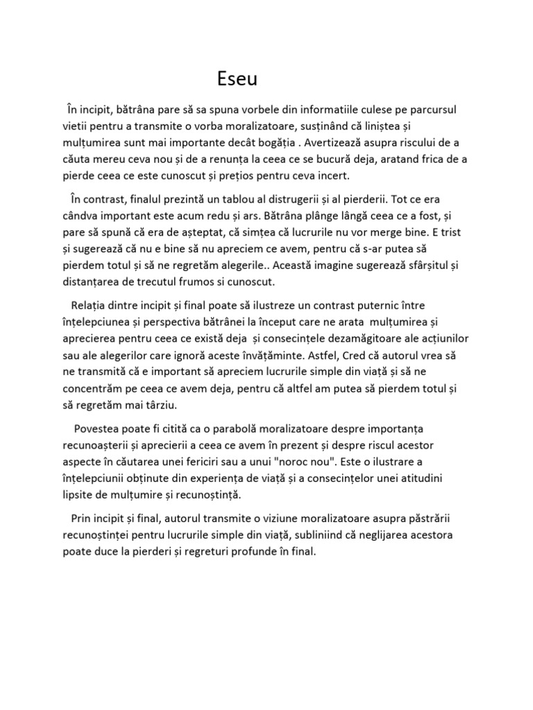 Eseu Hanul Ancutei | PDF