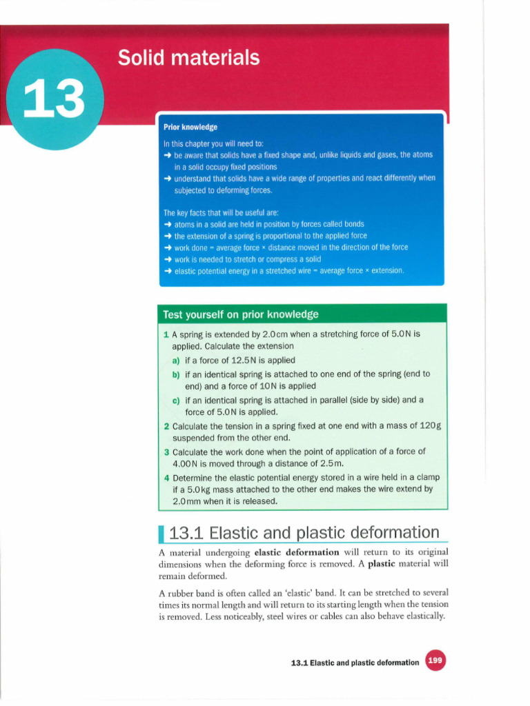 Linear Physics Textbook-Ch13-SolidMaterials | PDF