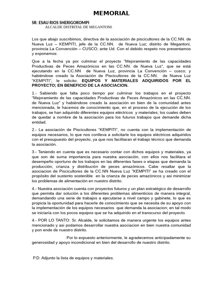 MEMORIAL | PDF
