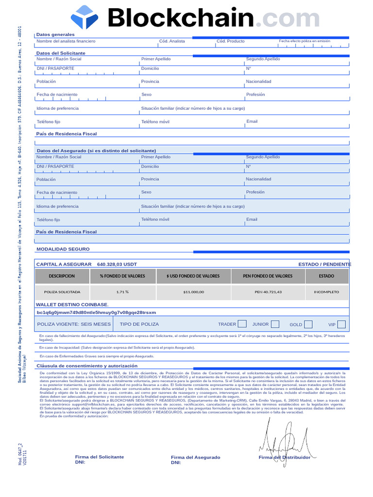 Poliza Blockchain | PDF