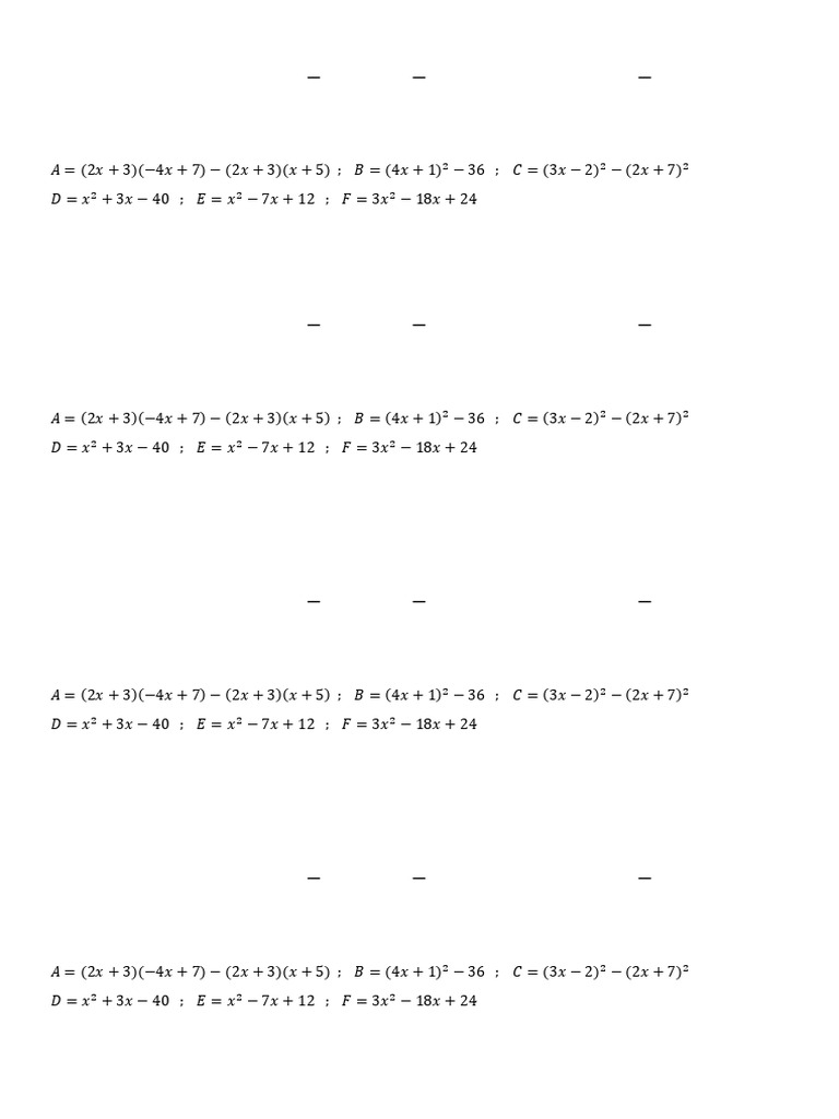 Interro factorisation-3 | PDF