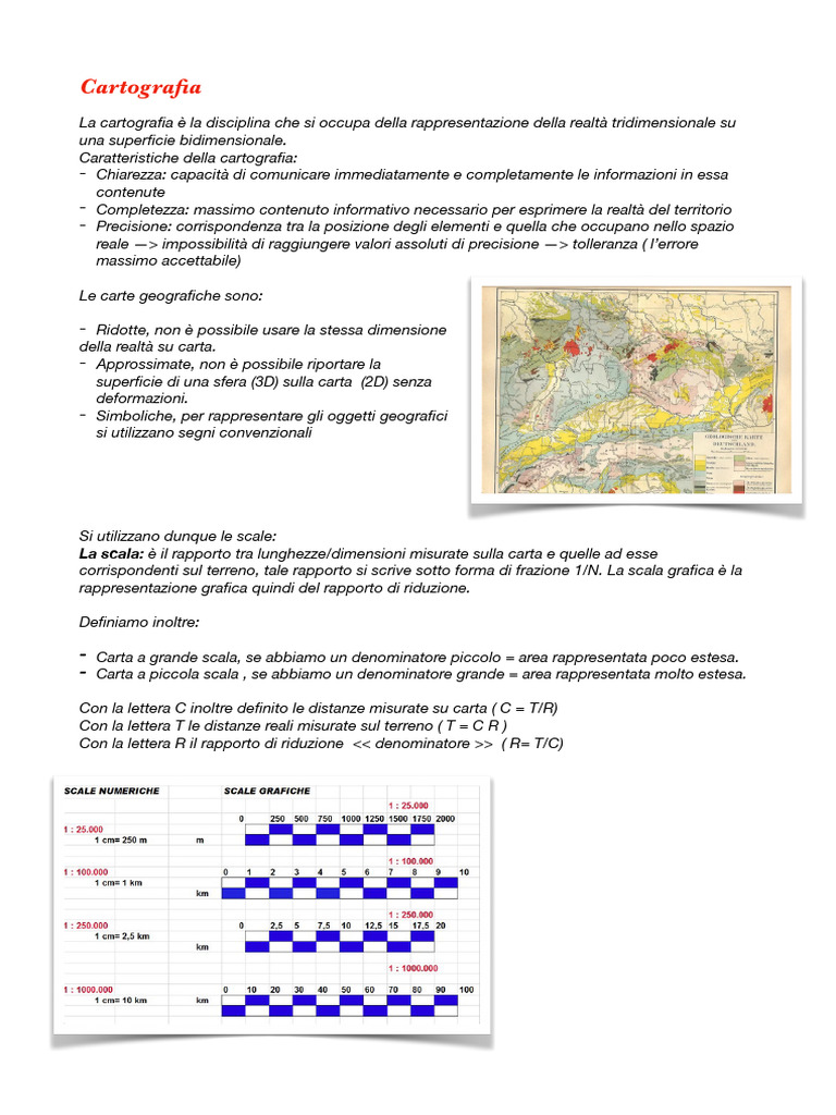 Cartografia 1 lezione | PDF