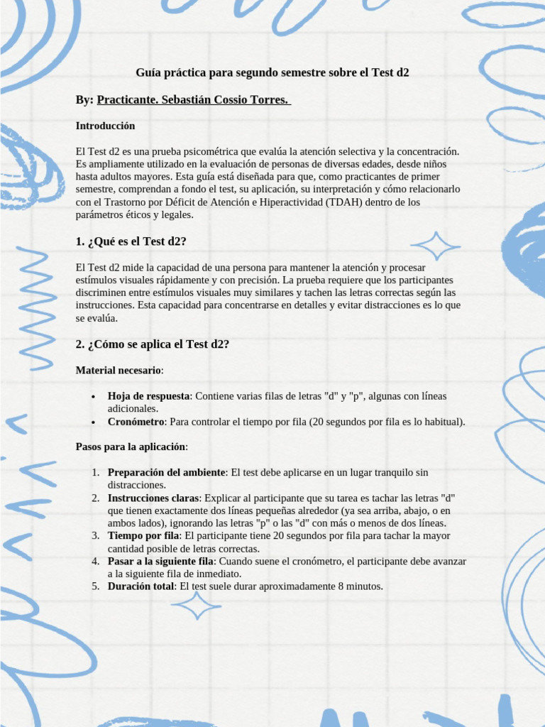 This Is Guía Test d2 by Sebastian Cossio Torres | PDF