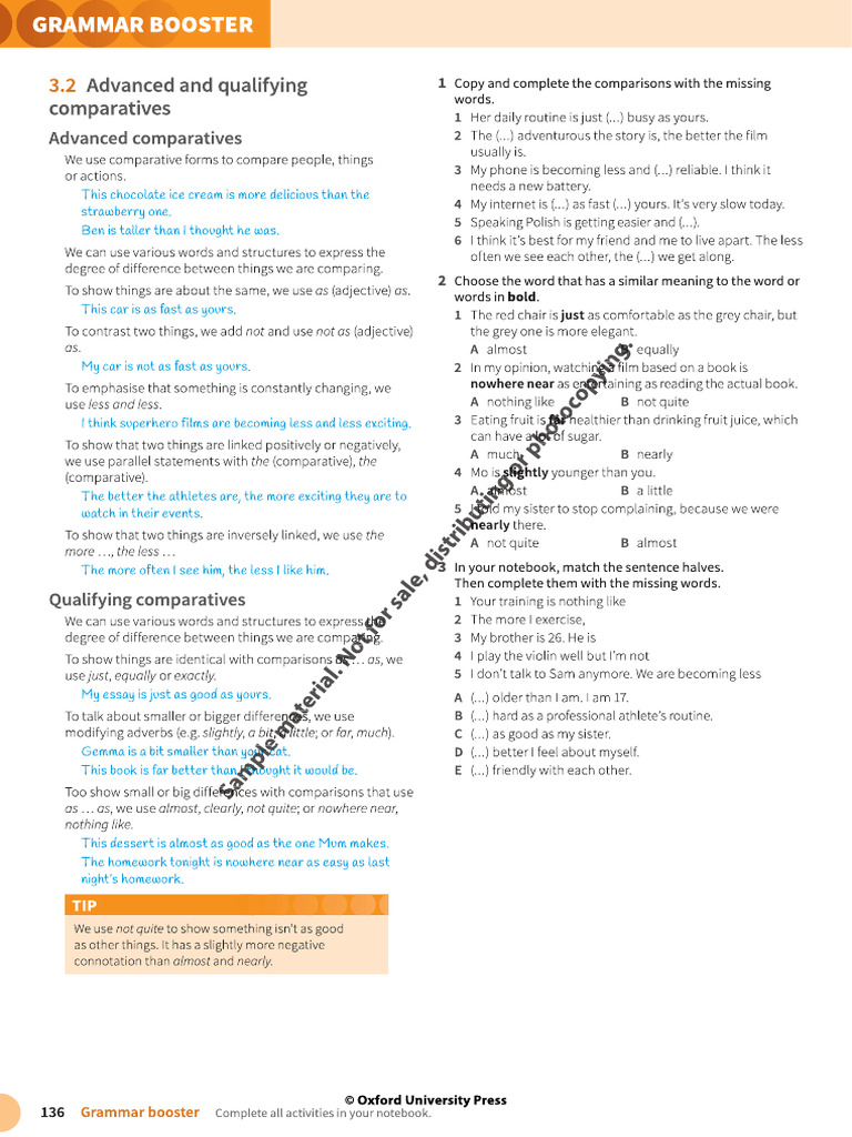 Advanced and Qualifying Comparatives | PDF