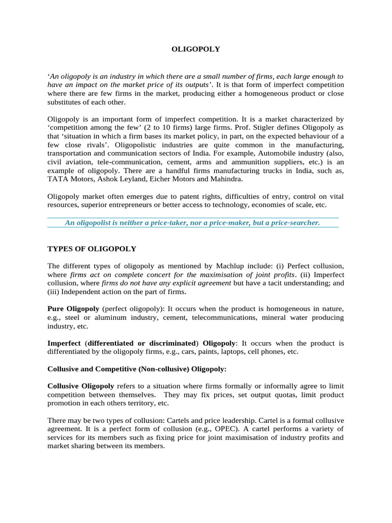 Oligopoly 3098 | PDF