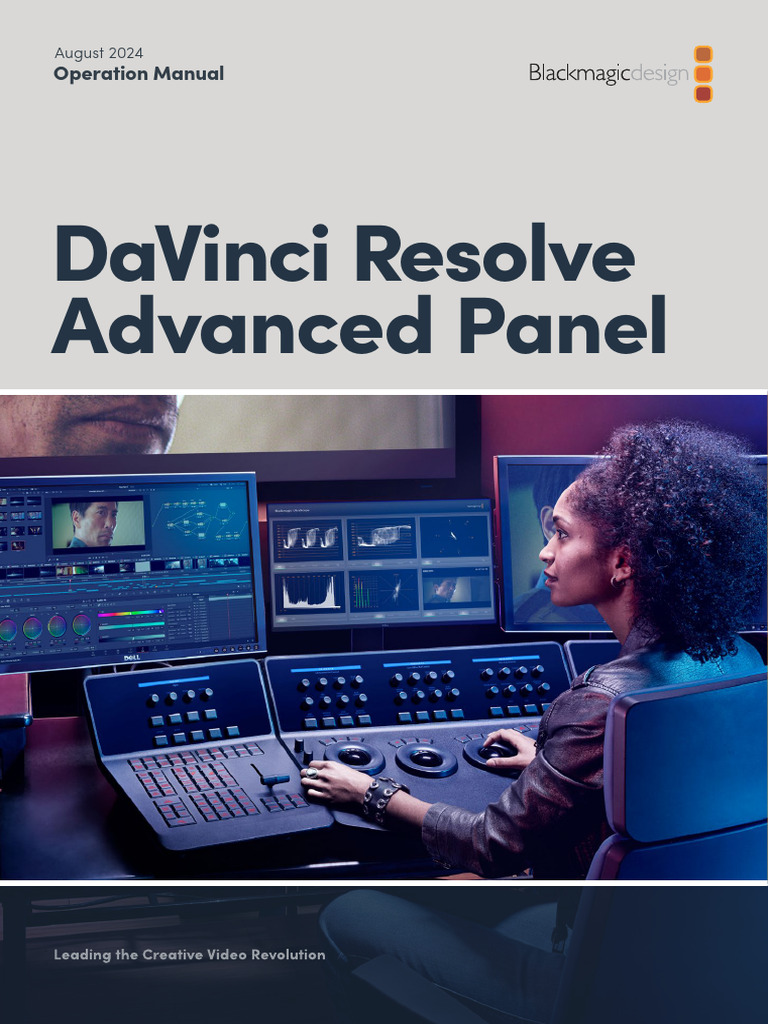 DaVinci Advanced Panel Manual | PDF