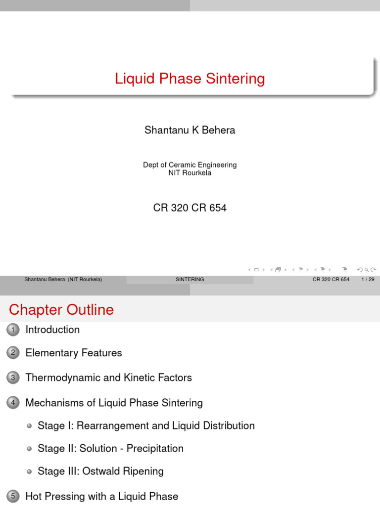 CR320 Lecture LiquidPhaseSintering | PDF | Sintering | Wetting
