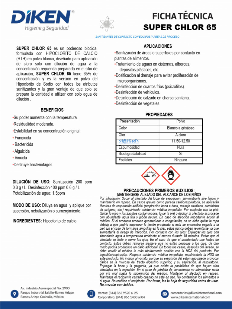 Super Chlor 65 | PDF