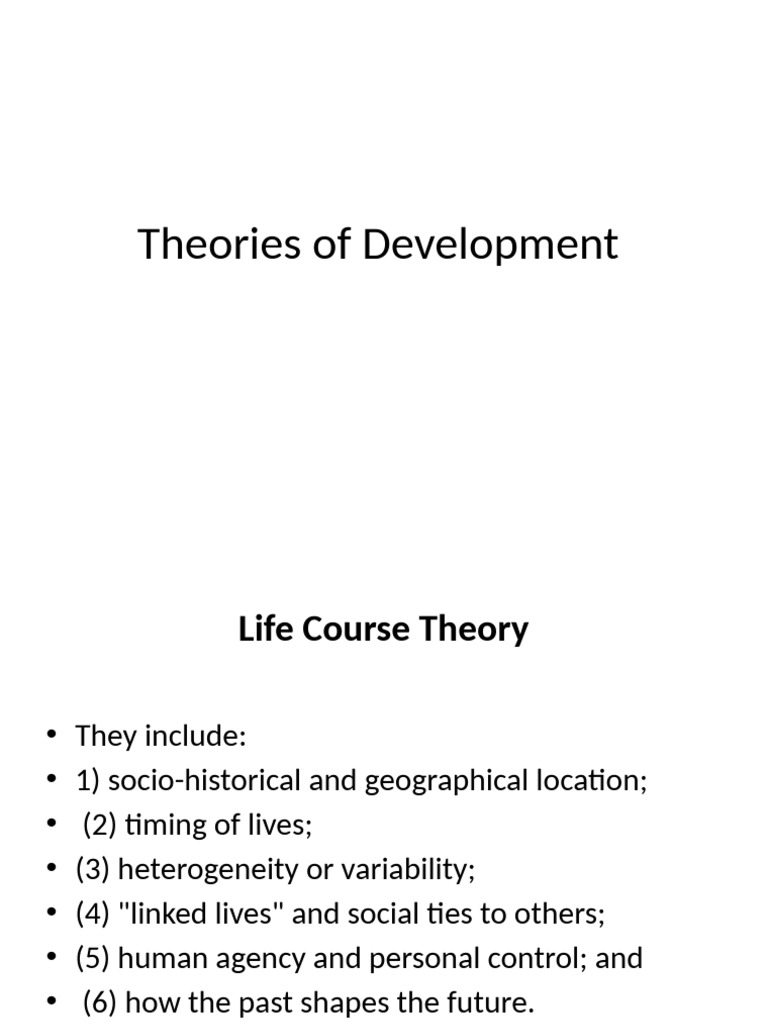 Theories of Development | PDF | History