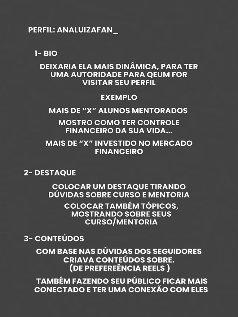 Perfil ana luiza | PDF