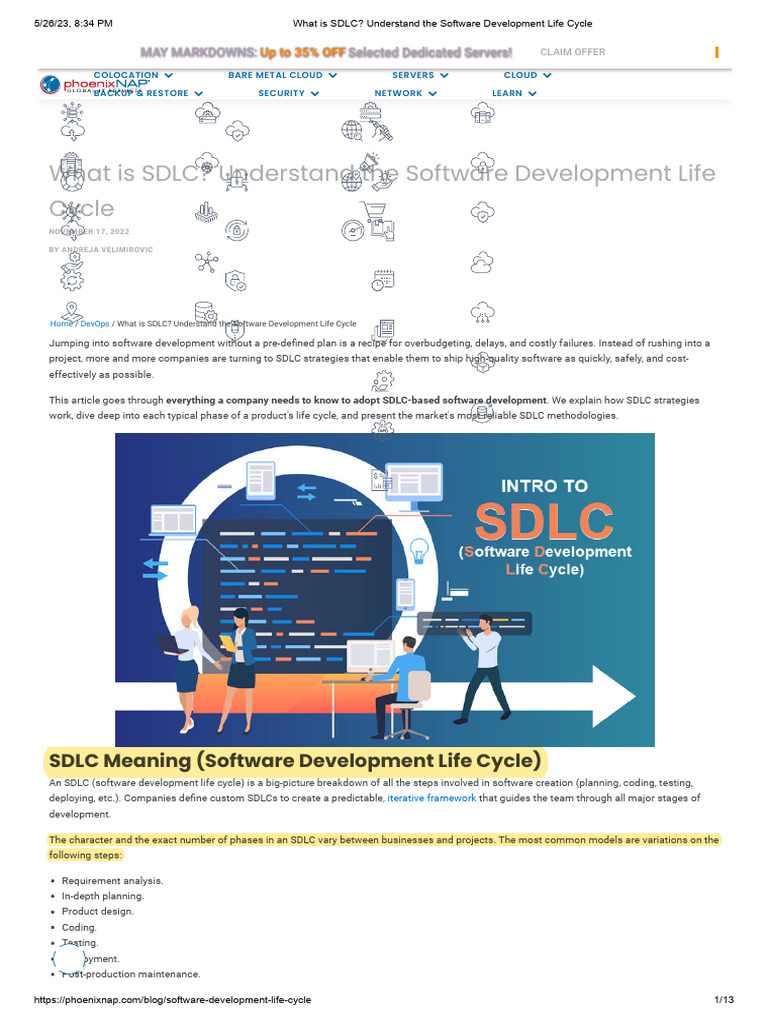 What Is SDLC - Understand The Software Development Life Cycle | PDF