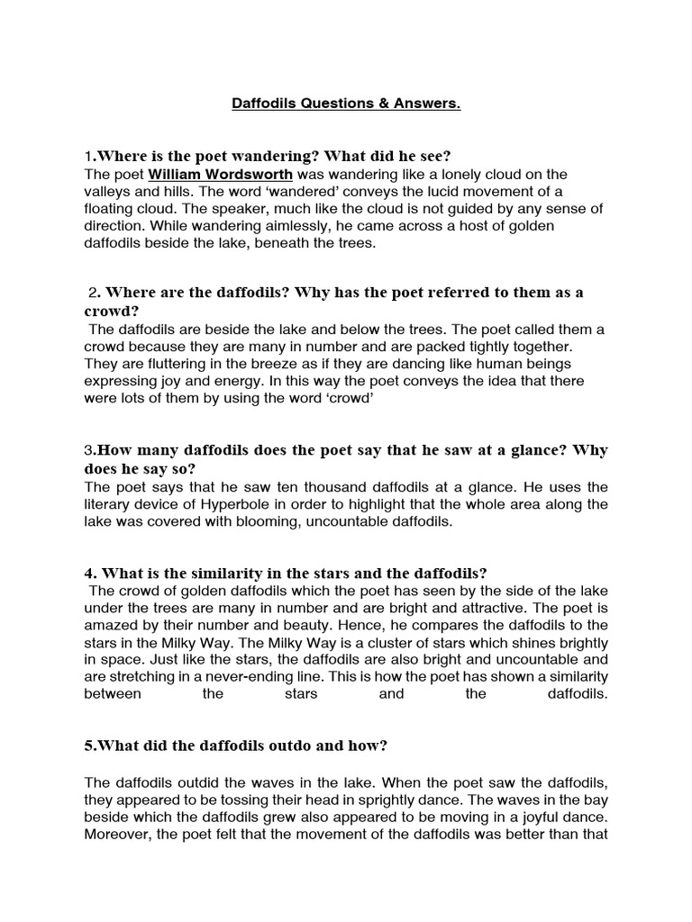 Daffodils | PDF