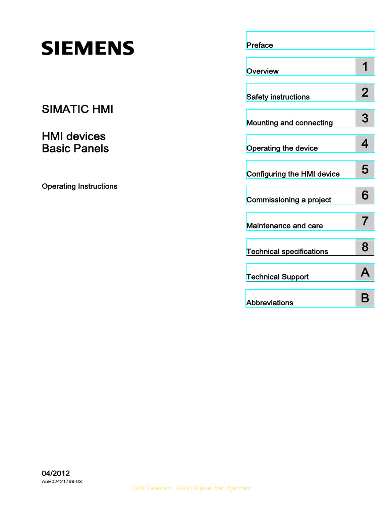 Hmi Basic Panels Operating Instructions en-US en-US | PDF