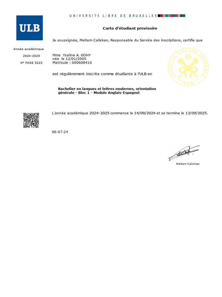 Temporary Card | PDF