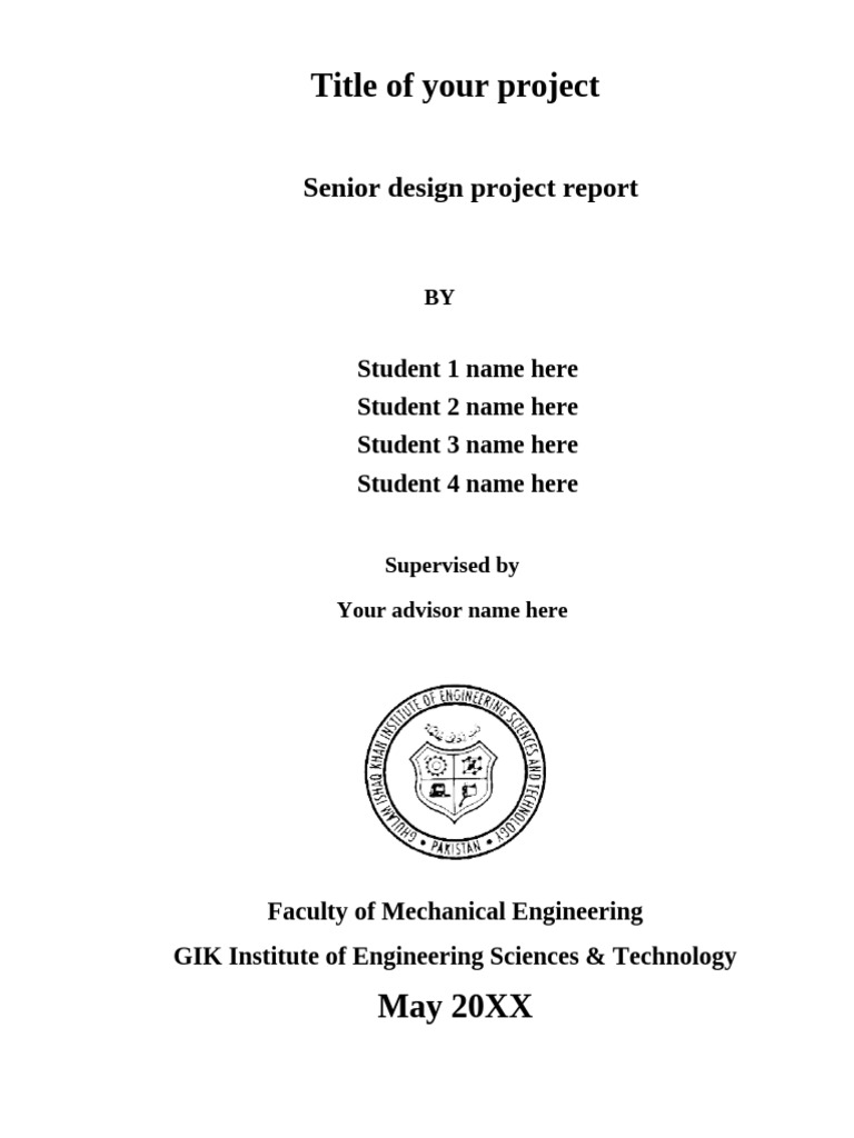 FYP Report Template and Guidelines (Updated) | PDF