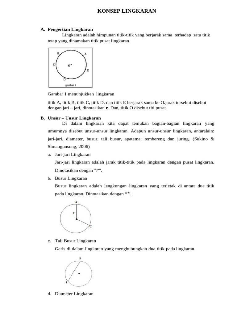Konsep Lingkaran | PDF
