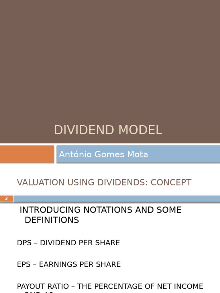 Dividend Model | PDF