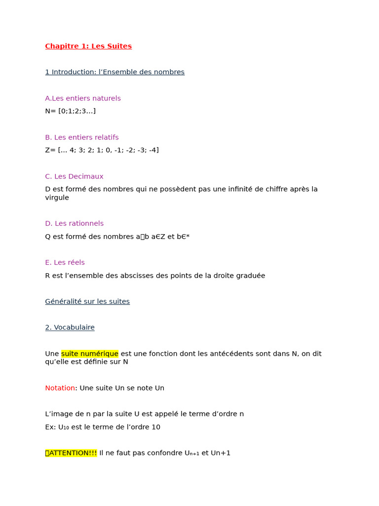 Math Spé-Les Suites | PDF