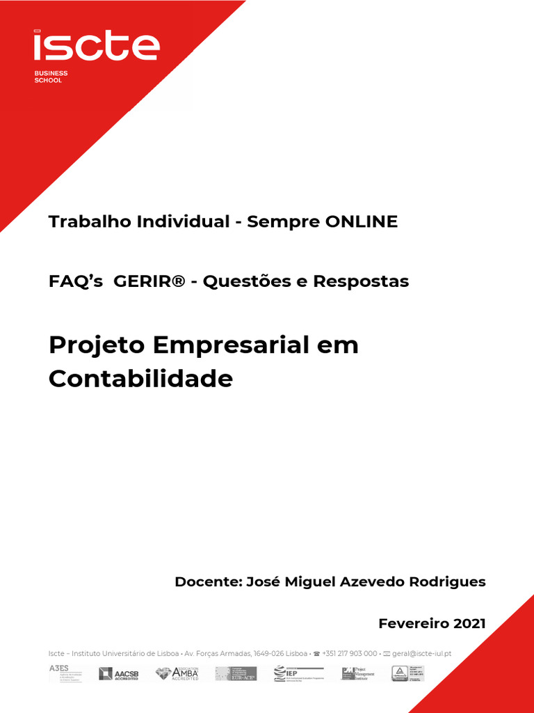 Trabalho Individual - Caso ERP - FAQs | PDF
