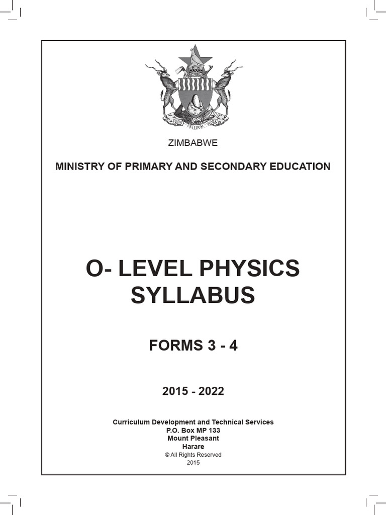 Physics Forms 3 4 (New Curriculum) | PDF | Force | Career & Growth