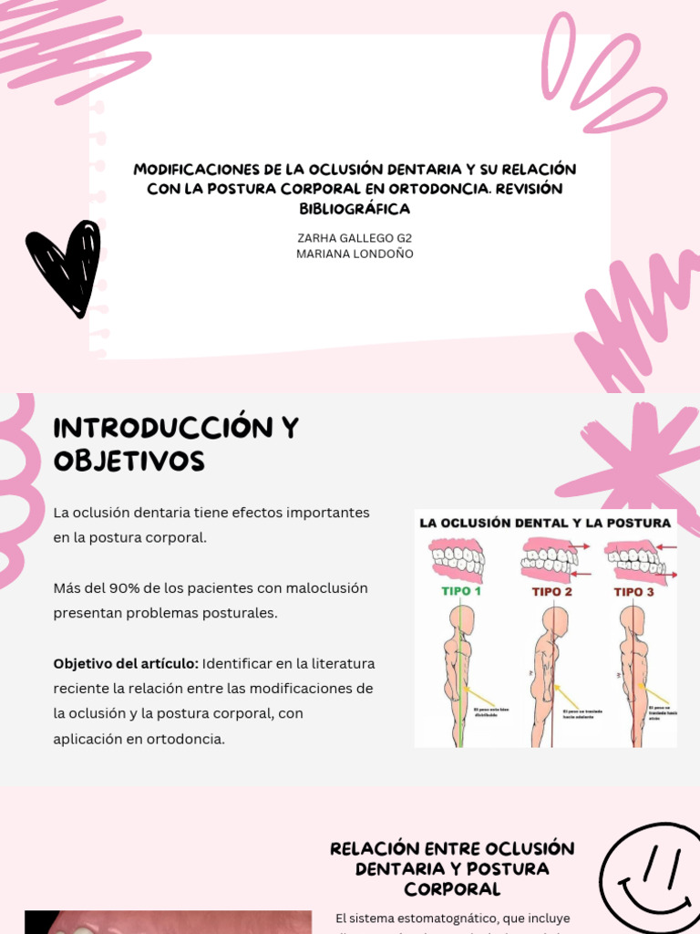 Modificaciones de La Oclusión Dentaria y Su Relación Con La Postura ...