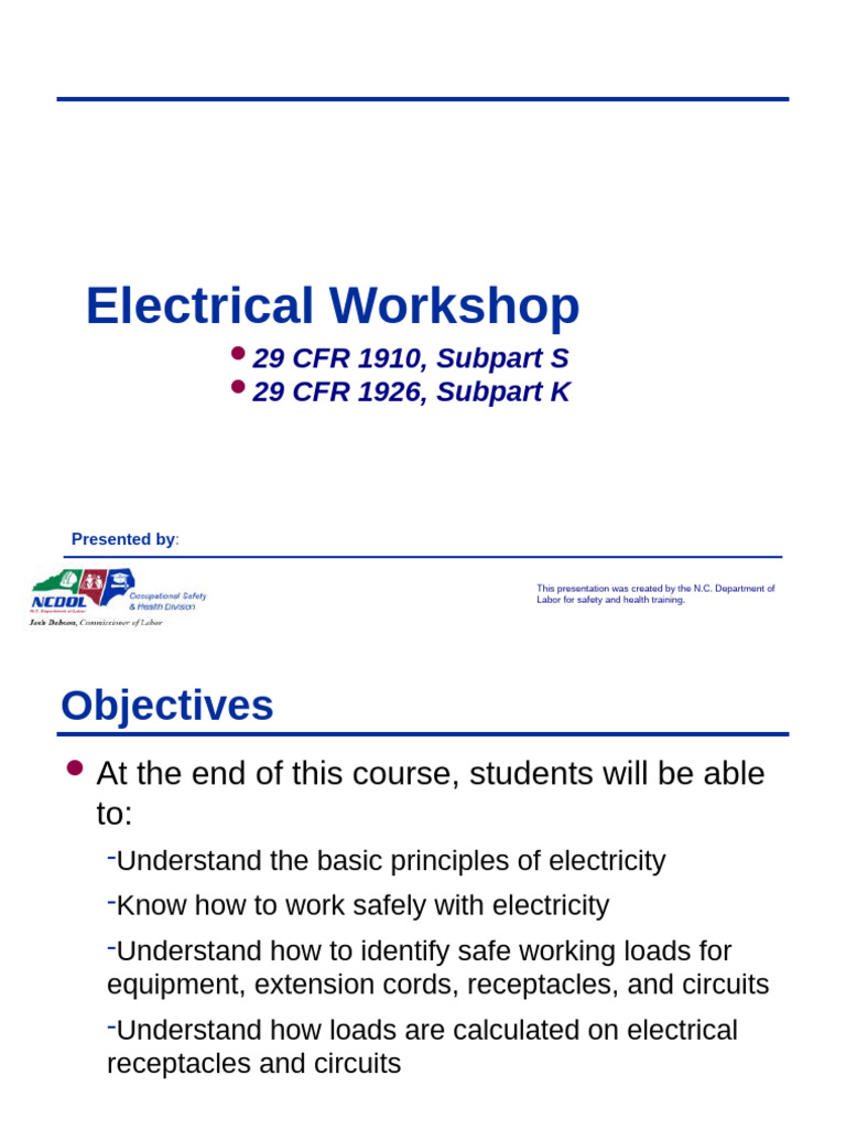 Electrical Workshop - Ci - Gi | PDF | Electric Current | Science ...