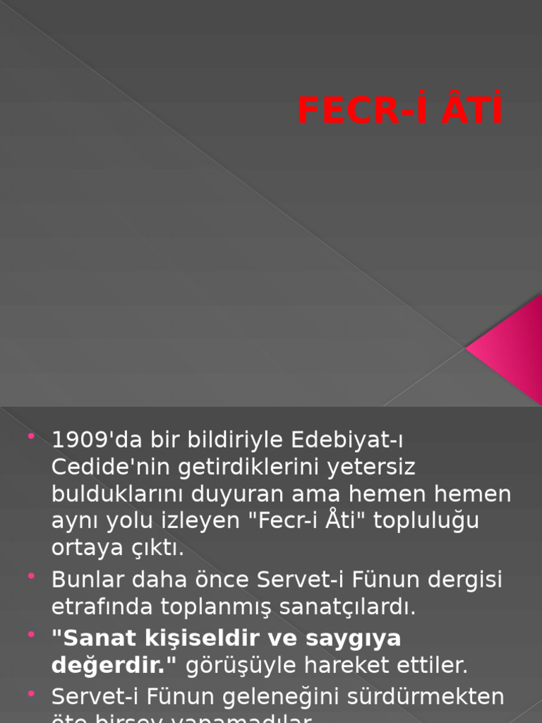 Fecr-İ Âti̇ | PDF