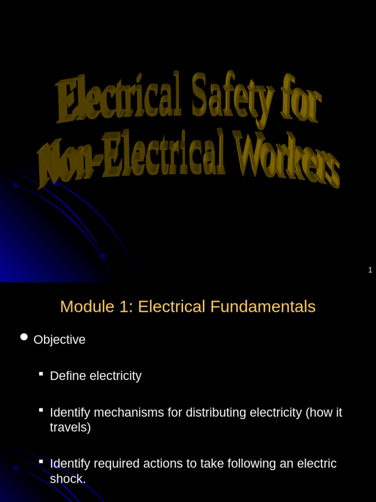 Non Electrical Workers Basic Electrical Safety | PDF | Direct Current ...
