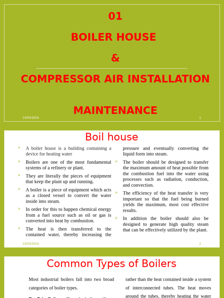 01 Boiler House Maintenance (3) - 1 | PDF