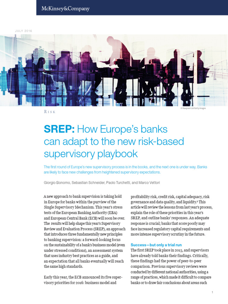 SREP How Europes Banks Can Adapt To The New Risk Based Supervisory ...