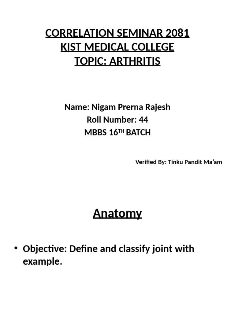 Joint Anat | PDF