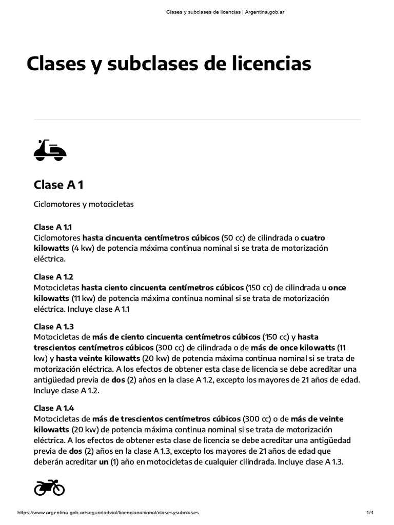 Clases-y-subclases-de-licencias | PDF