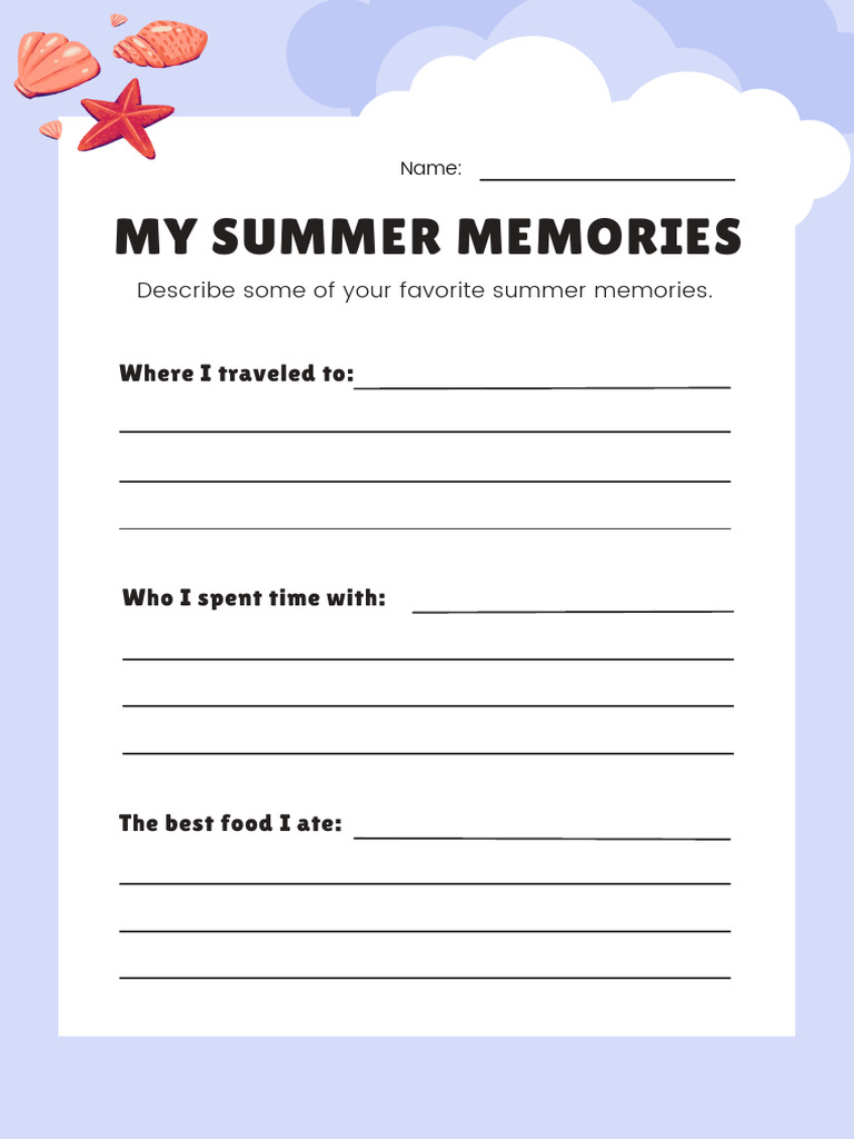 Klasa 6 My Summer Memories | PDF