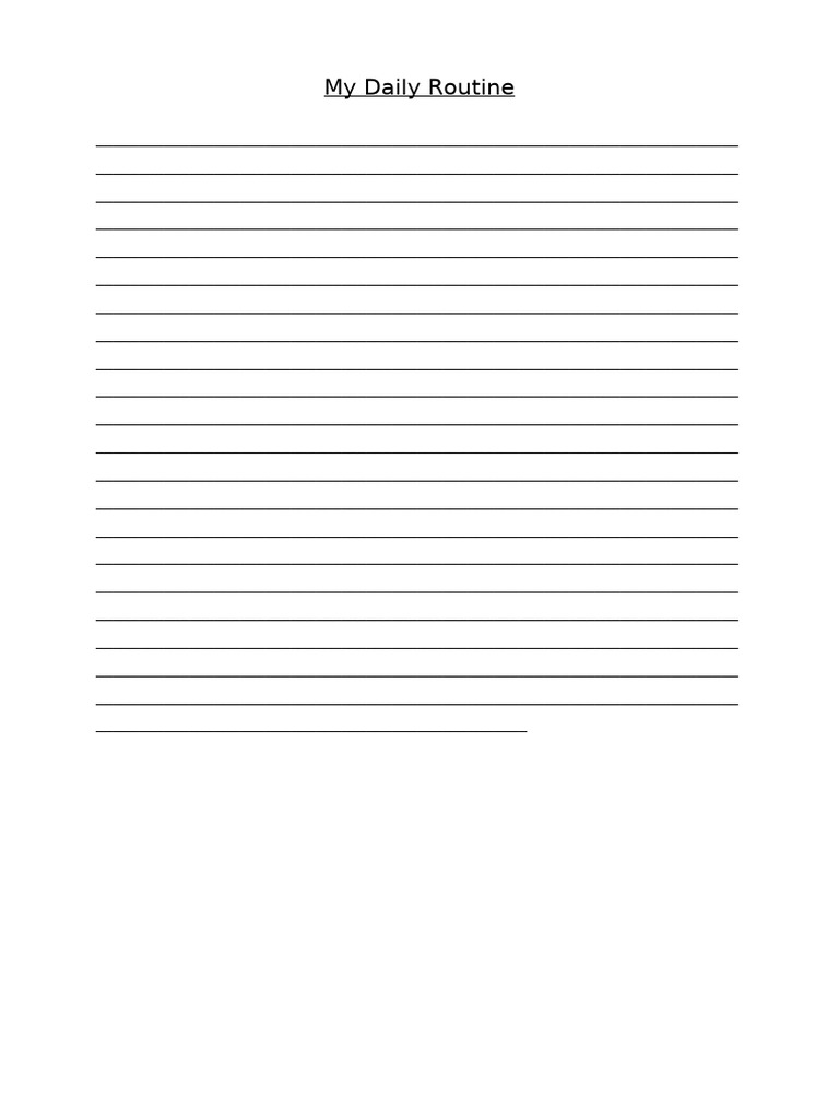 1b Writing About My Daily Routine | PDF