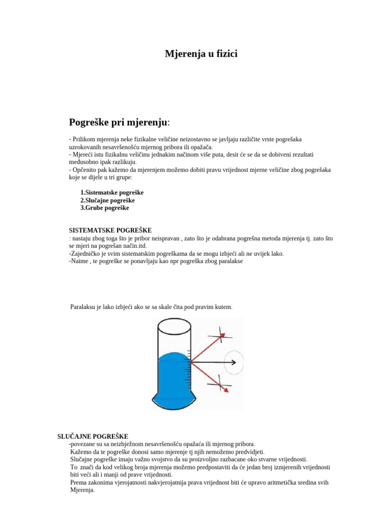1raz - Mjerenja U Fizici | PDF