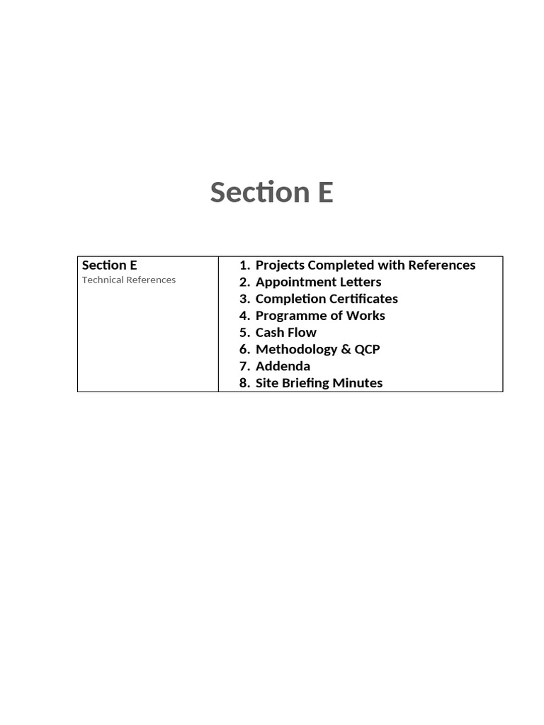 Returnable Documents Section E | PDF
