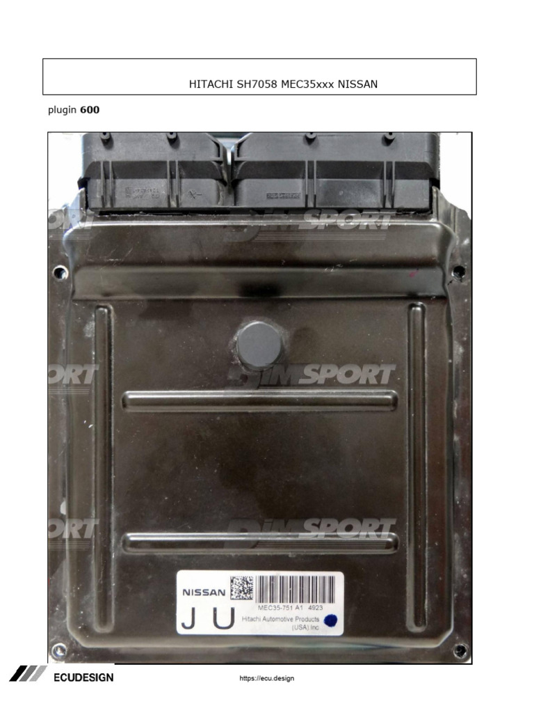 Hitachi sh7058 Mec35xxx Nissan | PDF