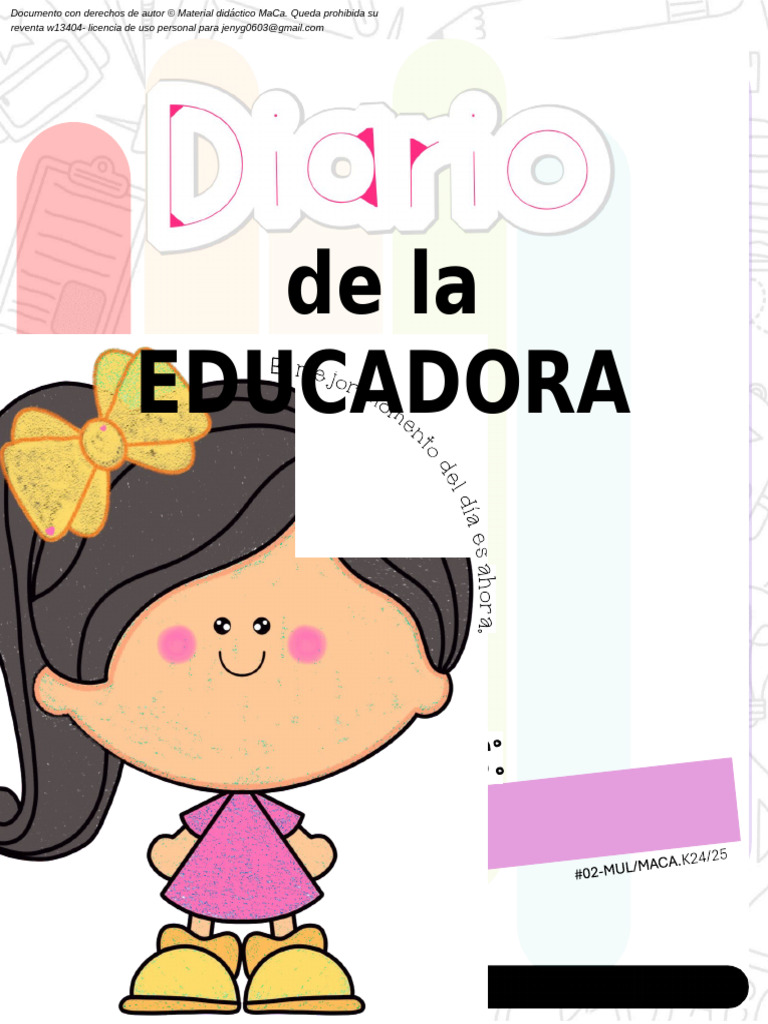 Diario de La Educadora 2024-2025 | PDF
