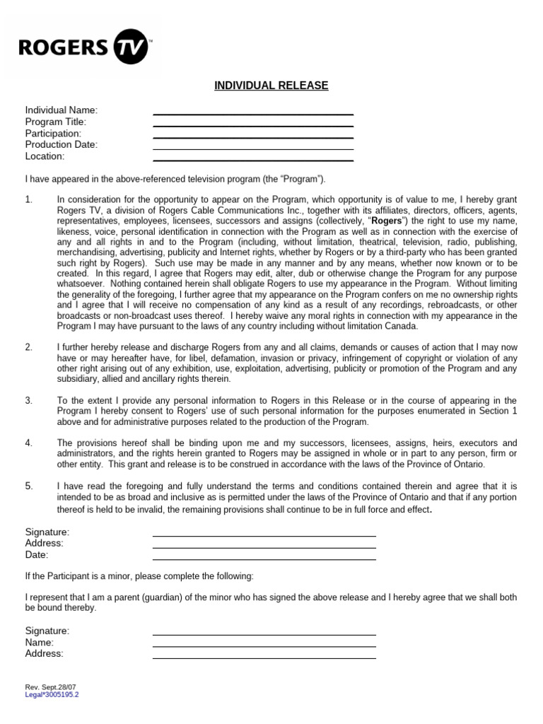 ReleaseForm (1) | PDF