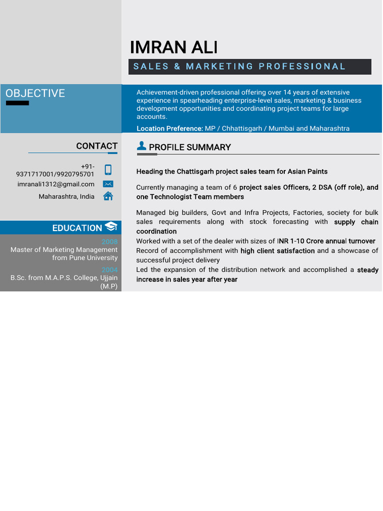 Imran Ali Resume | PDF