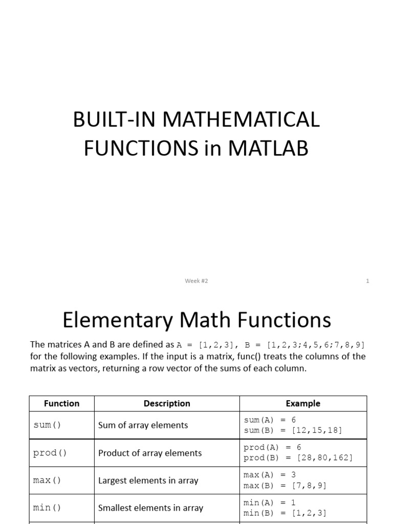 Matlab 2 | PDF