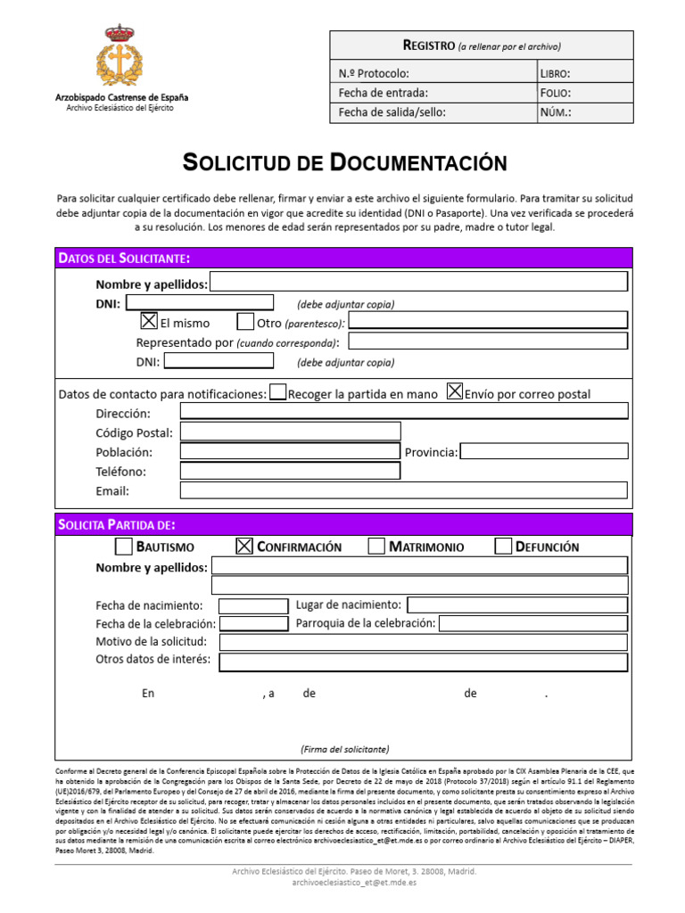 1.solicitud de Documentación Aeet Cumplimentado | PDF