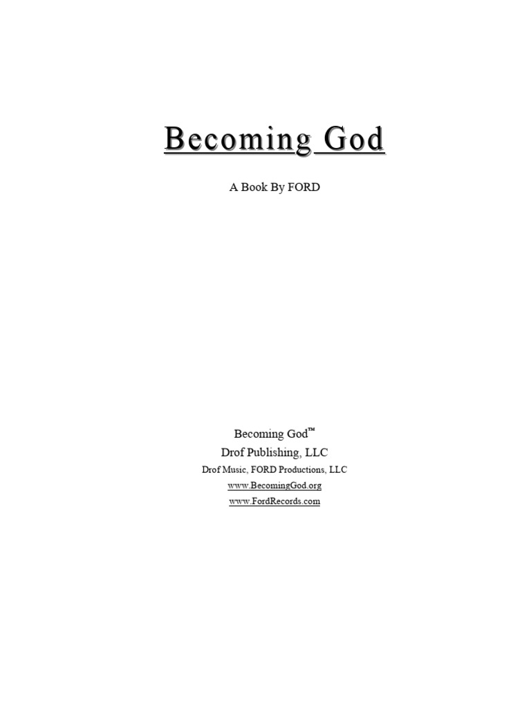 Becoming God | PDF | Faith | Self-Improvement